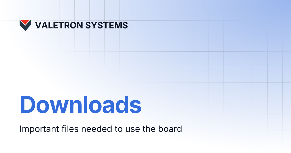 Downloads | VALETRON SYSTEMS